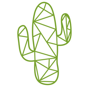 Silhouette Design Store - View Design #189040: geometric cactus