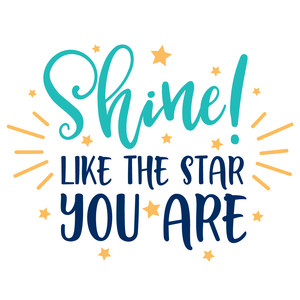 Silhouette Design Store - View Design #201521: shine like the star you are