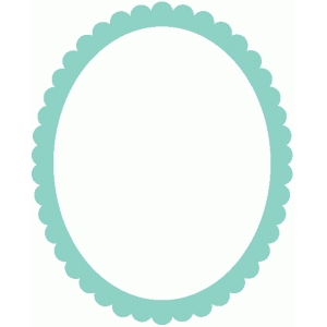 Silhouette Design Store - View Design #54528: oval scallop frame