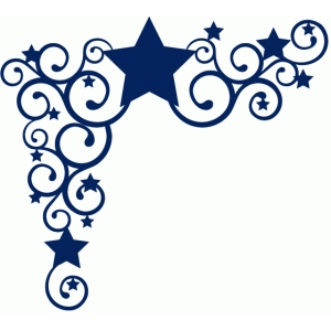 Stars Corner Border Clip Art
