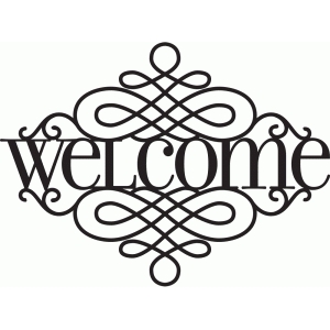 Silhouette Design Store - View Design #91620: fancy welcome sign