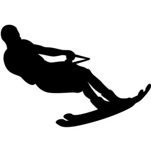 Water Ski Boat Silhouette