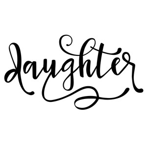 Silhouette Design Store - View Design #158170: daughter word