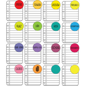 Silhouette Design Store - View Design #146201: colorful school notes