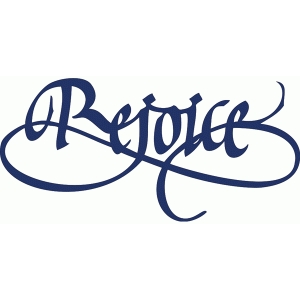 Silhouette Design Store - View Design #51001: rejoice - calligraphy