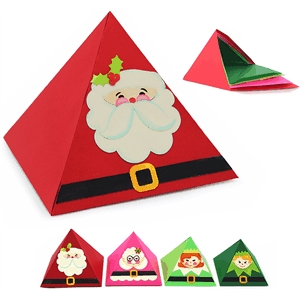 Silhouette Design Store - View Design #35111: 3d pyramid nesting santa box