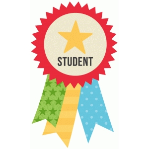 Silhouette Design Store - View Design #65121: star student ribbon