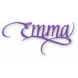 Silhouette Design Store - View Design #65821: emma - calligraphy
