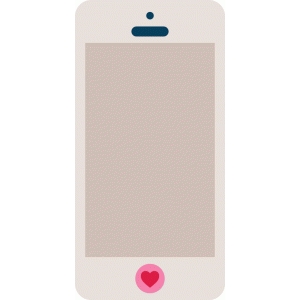 Silhouette Design Store - View Design #73221: trendy heart phone