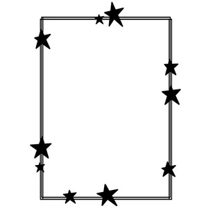 Silhouette Design Store - View Design #267131: star doodle rectangle frame