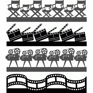 Silhouette Design Store - View Design #61131: cinema borders set