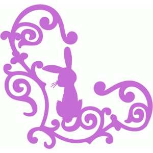 Silhouette Design Store - View Design #75831: bunny flourish