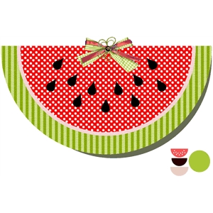 Silhouette Design Store - View Design #9871: watermelon shape card