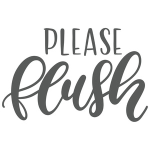 Silhouette Design Store - View Design #272281: please flush