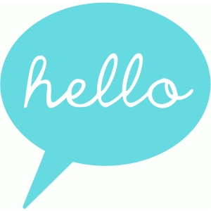 Silhouette Design Store - View Design #58881: hello speech bubble