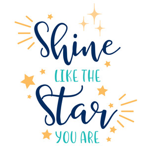 Silhouette Design Store - View Design #191602: shine like the star you are