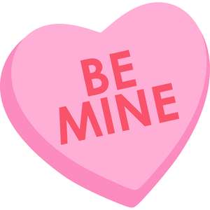 Silhouette Design Store - View Design #342802: be mine conversation heart