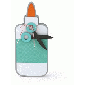 Silhouette Design Store - View Design #80012: glue bottle shaped card