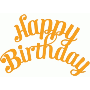 Silhouette Design Store - View Design #45622: happy birthday curve
