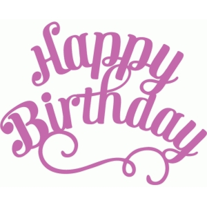 Silhouette Design Store - View Design #46322: happy birthday scroll