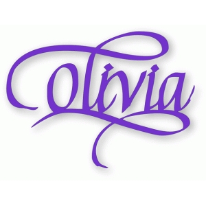 Silhouette Design Store - View Design #65822: olivia - calligraphy