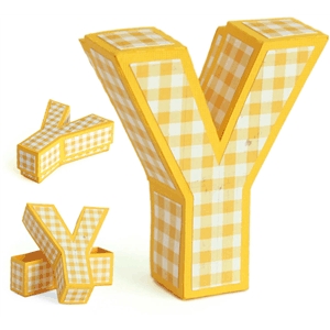 Silhouette Design Store - View Design #30942: 3d y letter box
