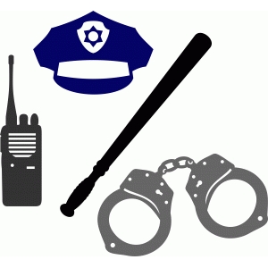 Silhouette Design Store - View Design #80442: police set