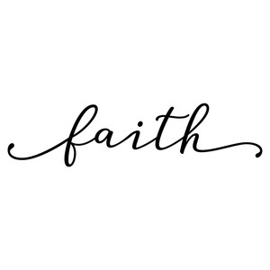Silhouette Design Store - View Design #156652: faith script
