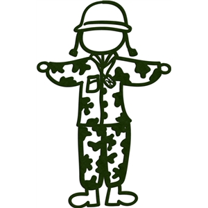 Silhouette Design Store - View Design #15092: stick figures - military