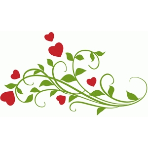 Silhouette Design Store - View Design #74292: heart vines flourish