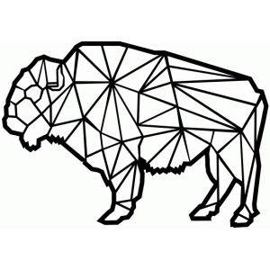 Silhouette Design Store - View Design #85633: geometric buffalo