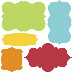 Silhouette Design Store - View Design #39843: 5 bracket labels