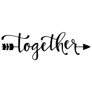 Silhouette Design Store - View Design #202853: word arrow - together