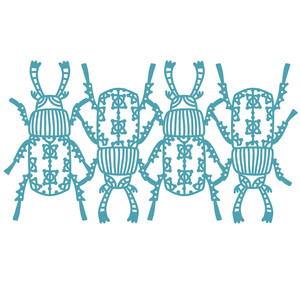Silhouette Design Store - View Design #204853: beetles repeating border