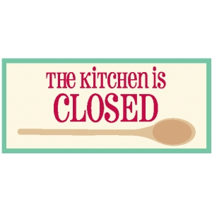 Silhouette Design Store - View Design #40853: kitchen is closed sign