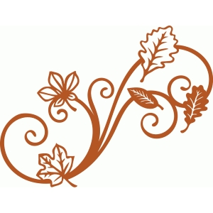 Silhouette Design Store - View Design #93153: leafy fall flourish