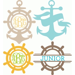 Silhouette Design Store - View Design #79263: nautical monograms