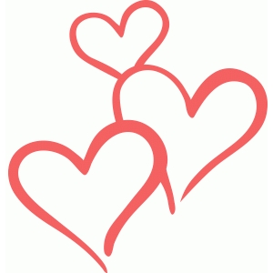 Silhouette Design Store - View Design #74773: heart cluster