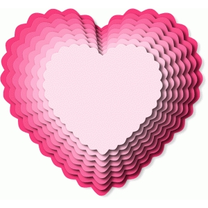 Silhouette Design Store - View Design #53904: 9 scalloped nested hearts