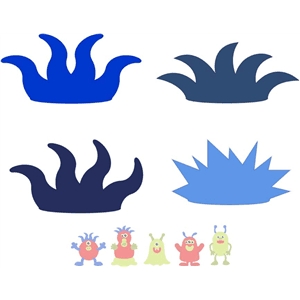 Silhouette Design Store - View Design #21714: build-a-monster: hair