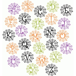 Silhouette Design Store - View Design #67024: halloween spiderweb letters