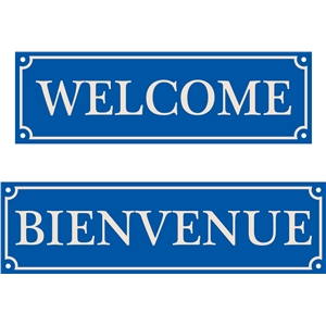 Silhouette Design Store - View Design #31034: welcome bienvenue sign