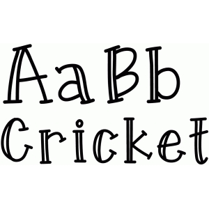 Silhouette Design Store - View Design #76854: cricket font