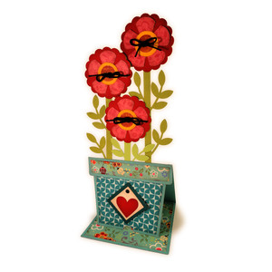 Silhouette Design Store - View Design #128384: flower pot easel card