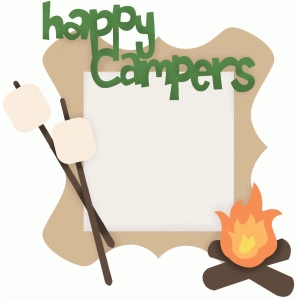 Silhouette Design Store - View Design #62184: happy campers frame