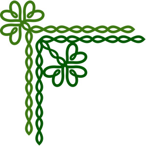 Silhouette Design Store - View Design #117794: celtic shamrock corners
