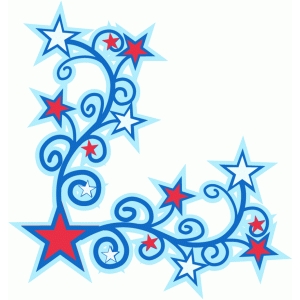 Silhouette Design Store - View Design #62015: corner star flourish