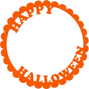 Silhouette Design Store - View Design #21625: happy halloween scallop frame