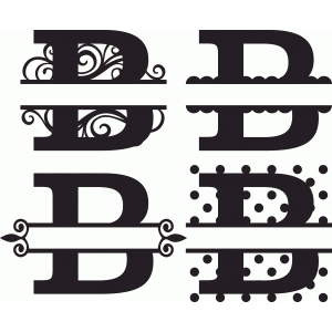 Silhouette Design Store - View Design #77965: 'b' monogram