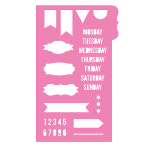 Silhouette Design Store - View Design #151475: planner weekday stencil ...